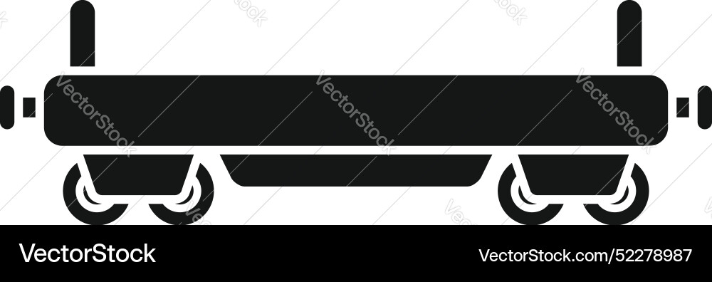 Empty train platform waggon waiting for cargo Vector Image