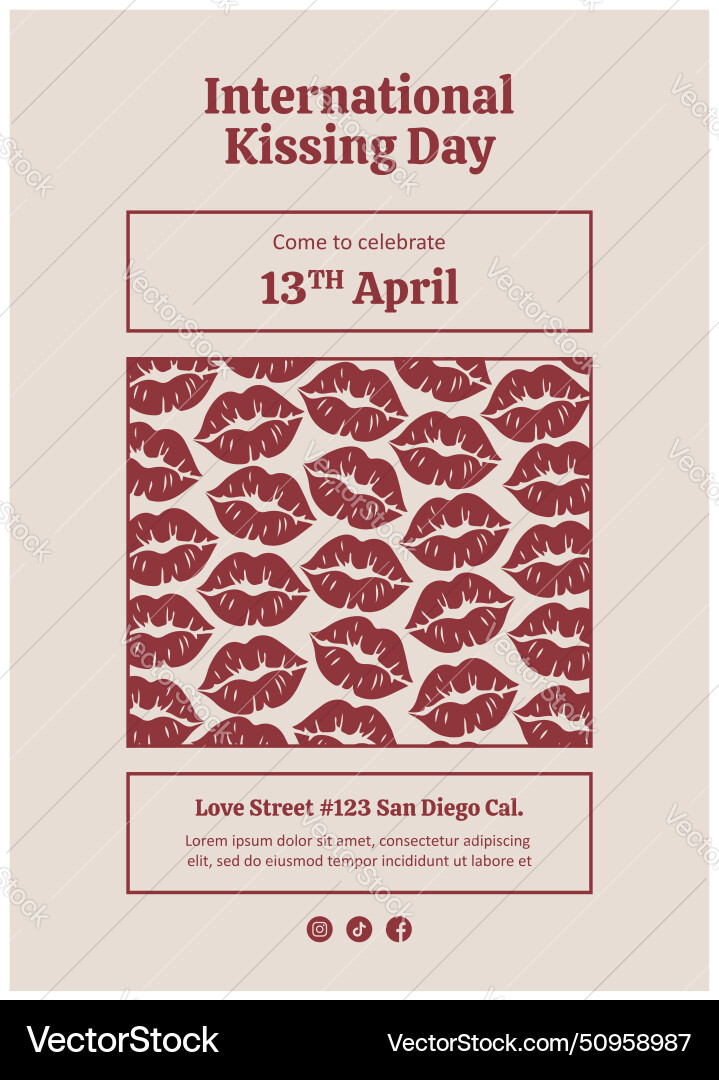 Flat vertical poster template international Vector Image