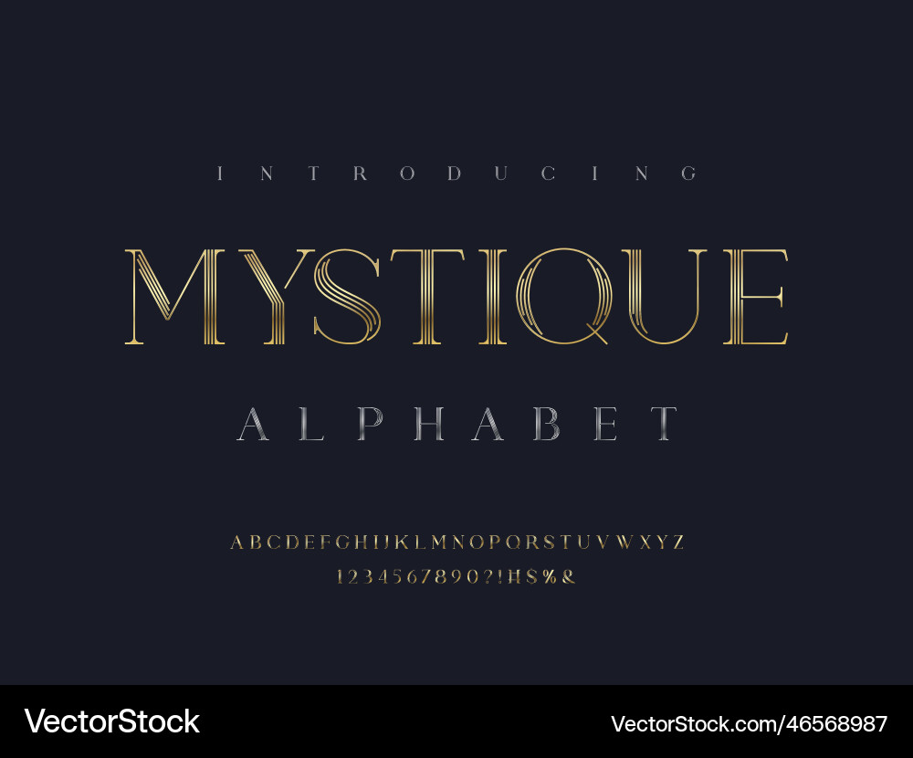 Glamour font Royalty Free Vector Image - VectorStock