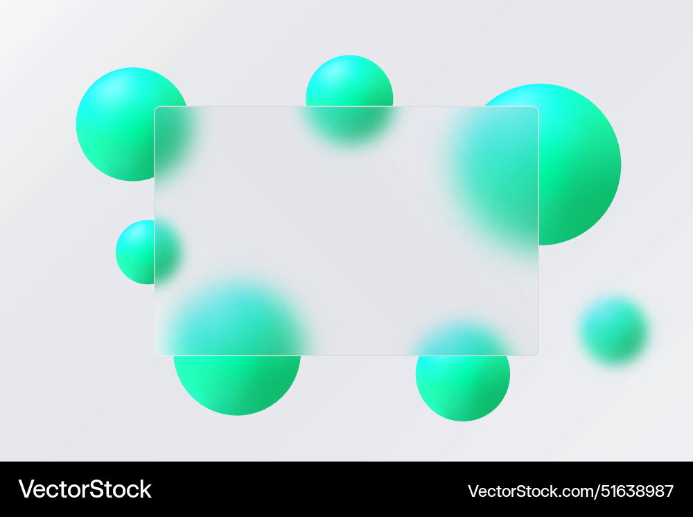 Glass morphism concept banner with colorful Vector Image