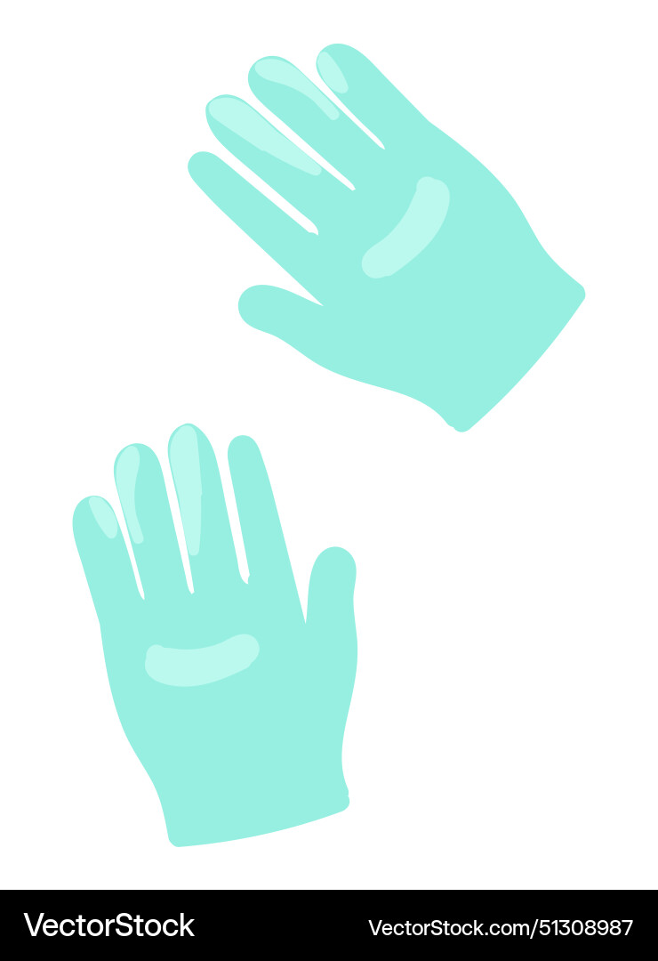 Laboratory gloves in flat design sterile rubber Vector Image