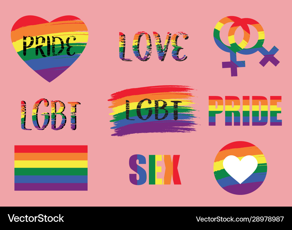 Lgbt pride symbol on pink background Royalty Free Vector