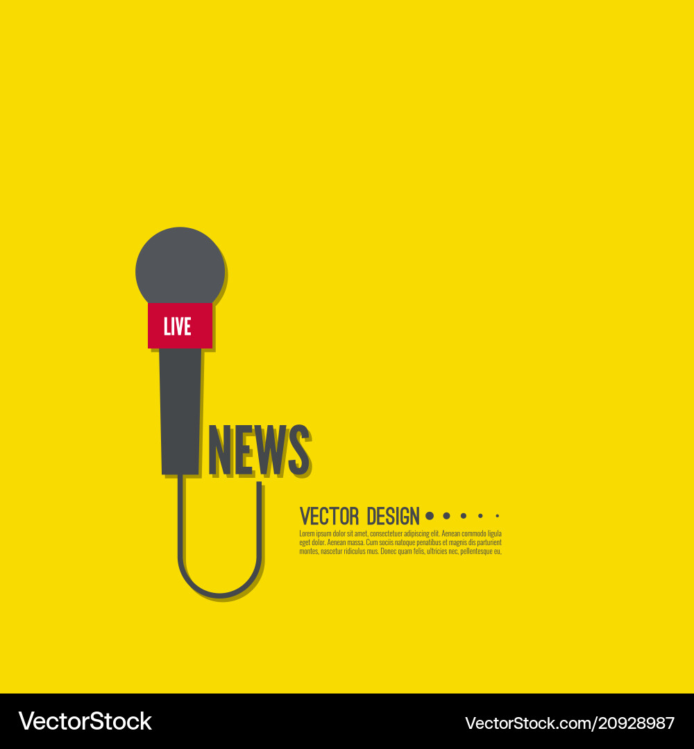 Microphone with a wire Royalty Free Vector Image