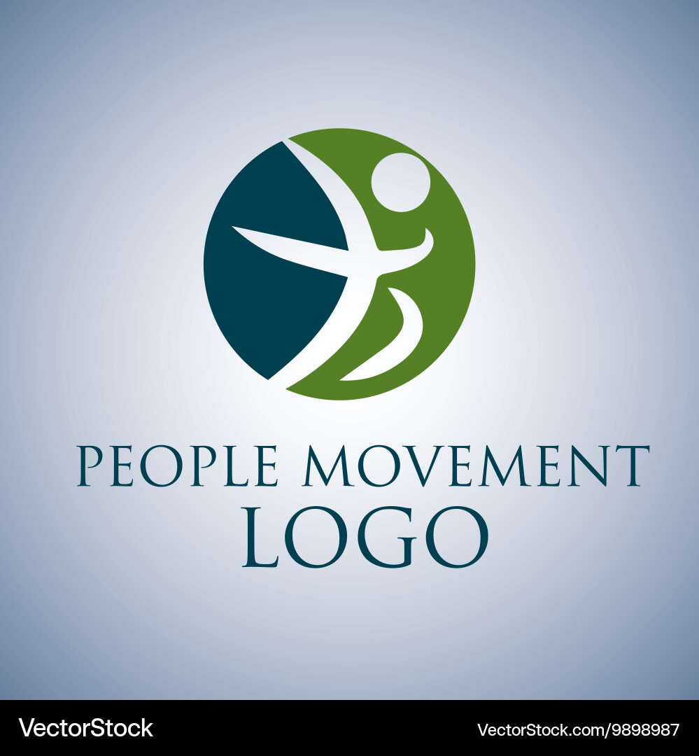People movement logo 5 Royalty Free Vector Image