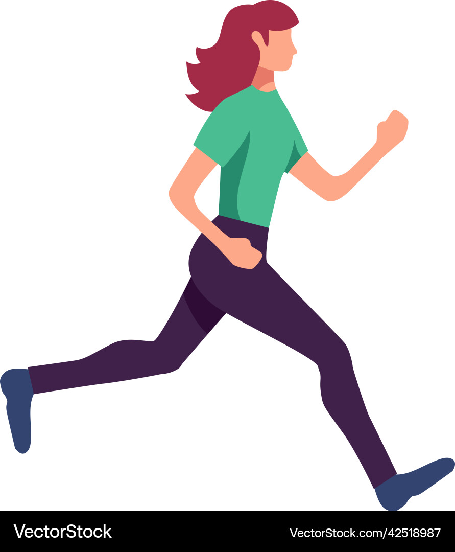 Running woman sport composition Royalty Free Vector Image
