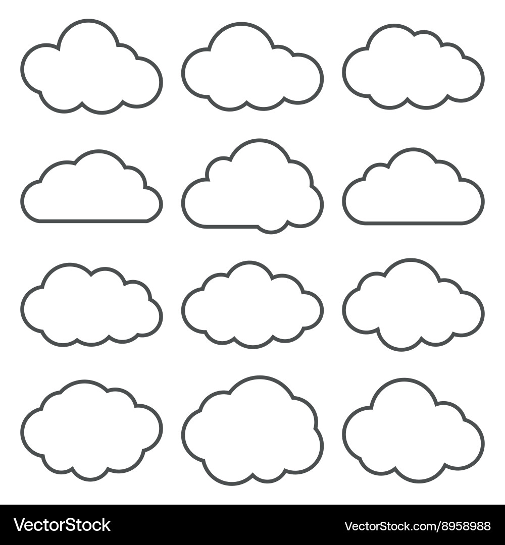 Cloud Outline Vector Images (over 180,000)