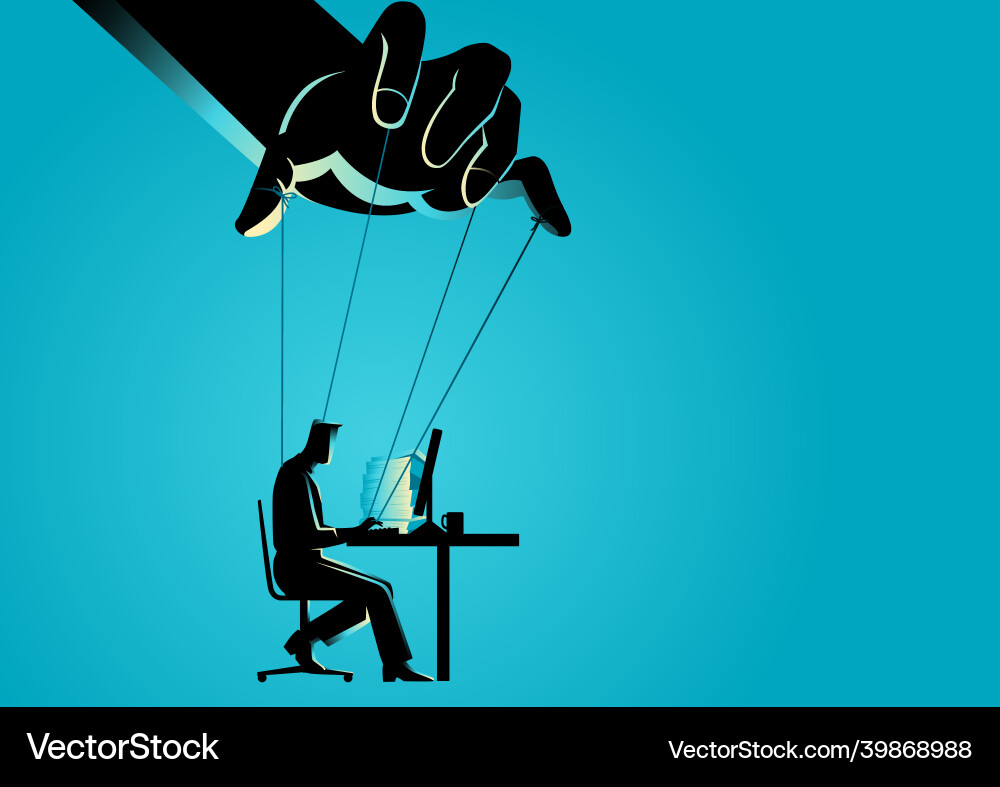 Control & Manipulation Concept Royalty Free Vector Image