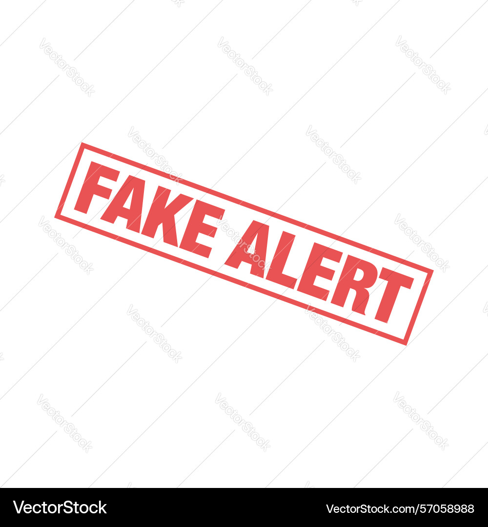 Fake alert rubber stamp template Royalty Free Vector Image