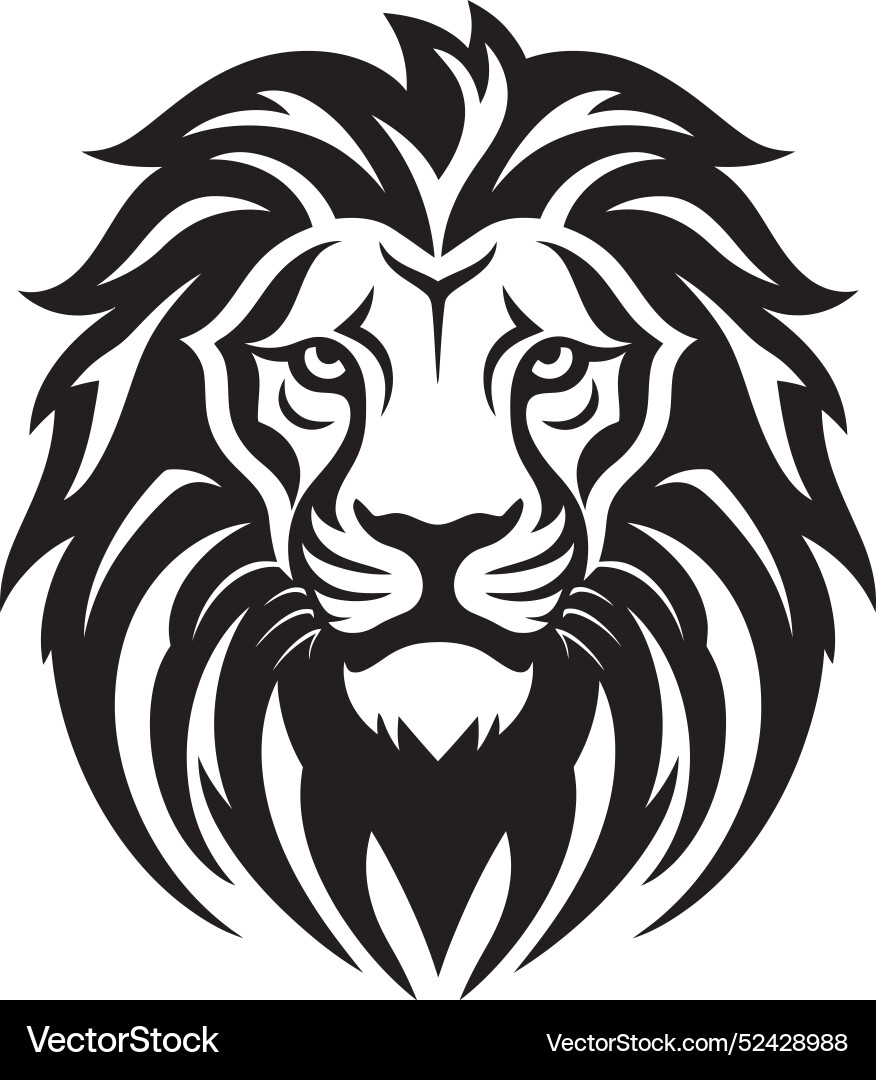 Lion artwork black themelion roar symbol Vector Image