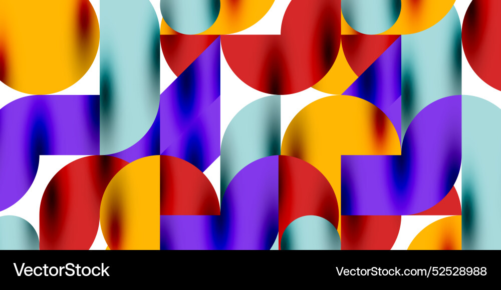 Tech minimal circular shapes geometric art Vector Image