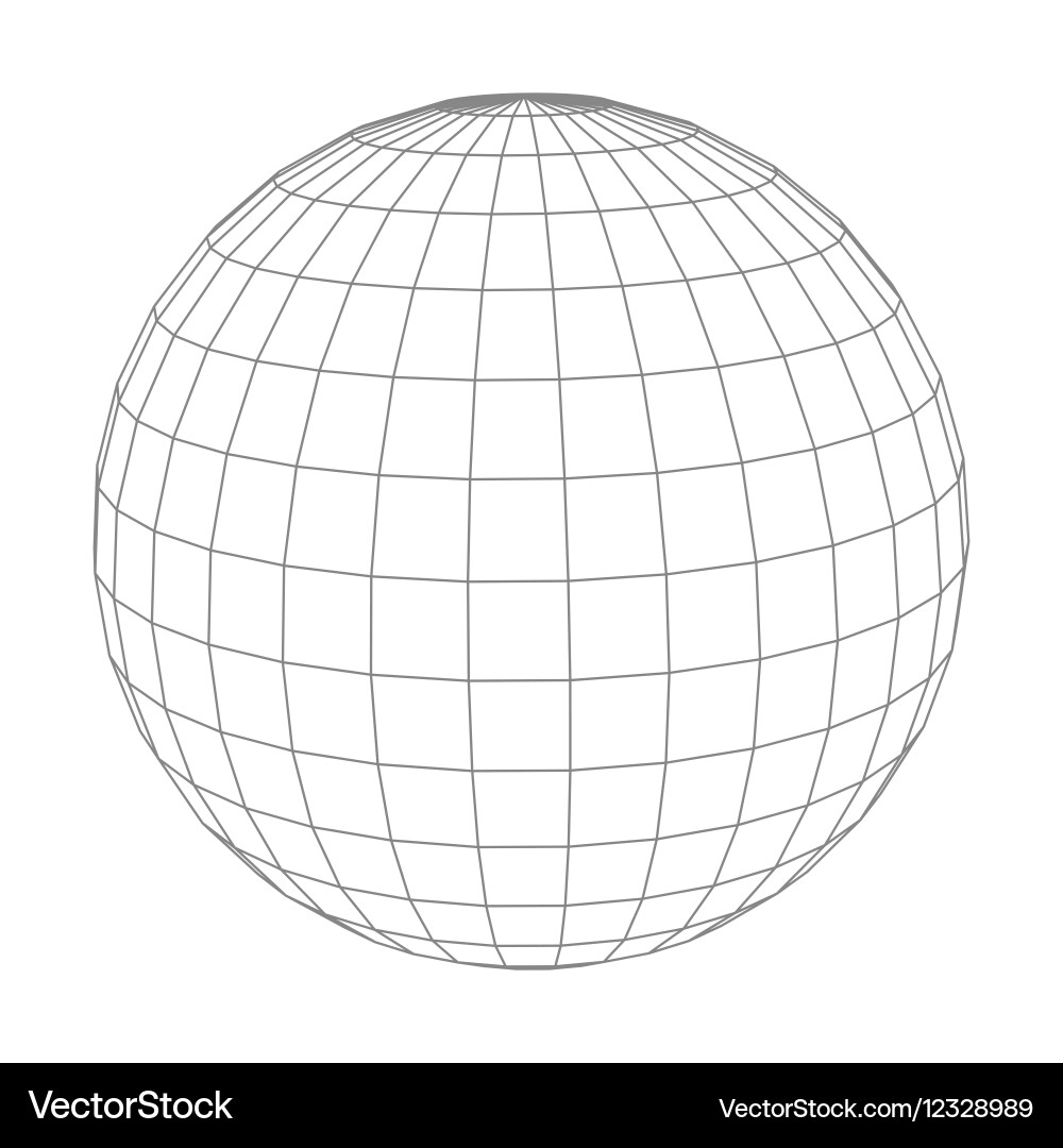 wire globe vector