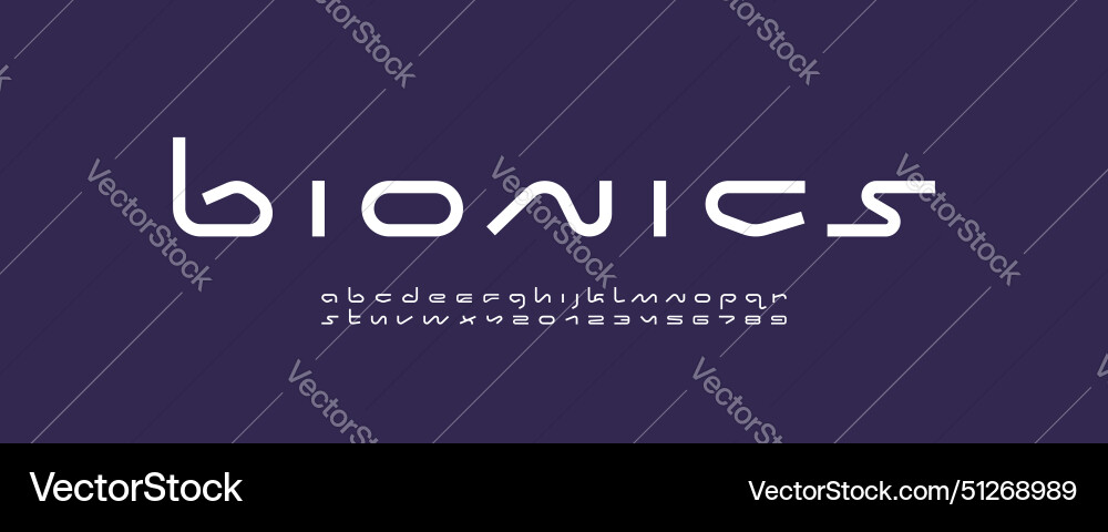 Technical wide future font digital cyber alphabet Vector Image