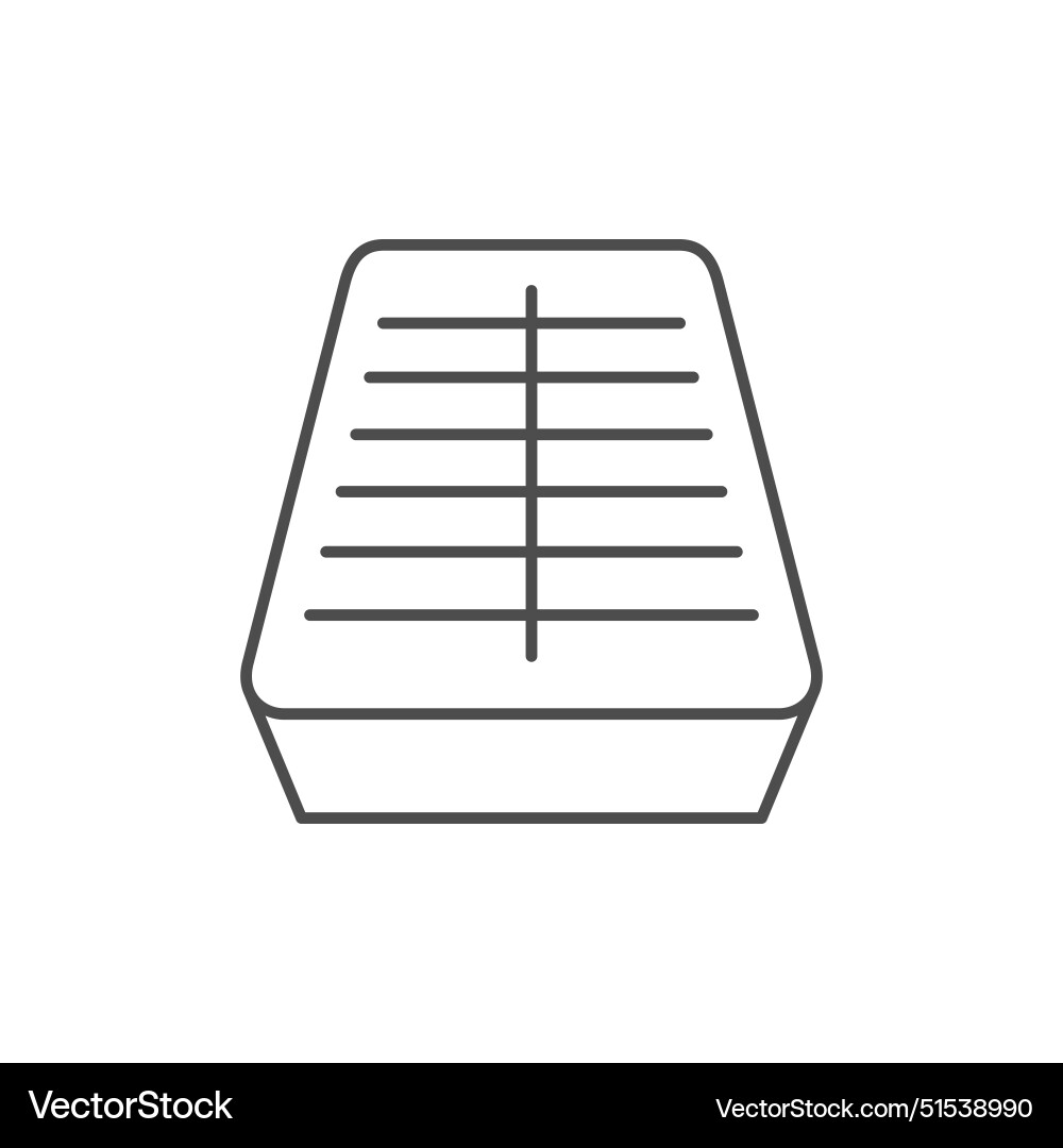 Cat tray line outline icon Royalty Free Vector Image
