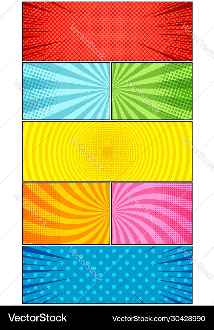 Comic book page vertical concept Royalty Free Vector Image