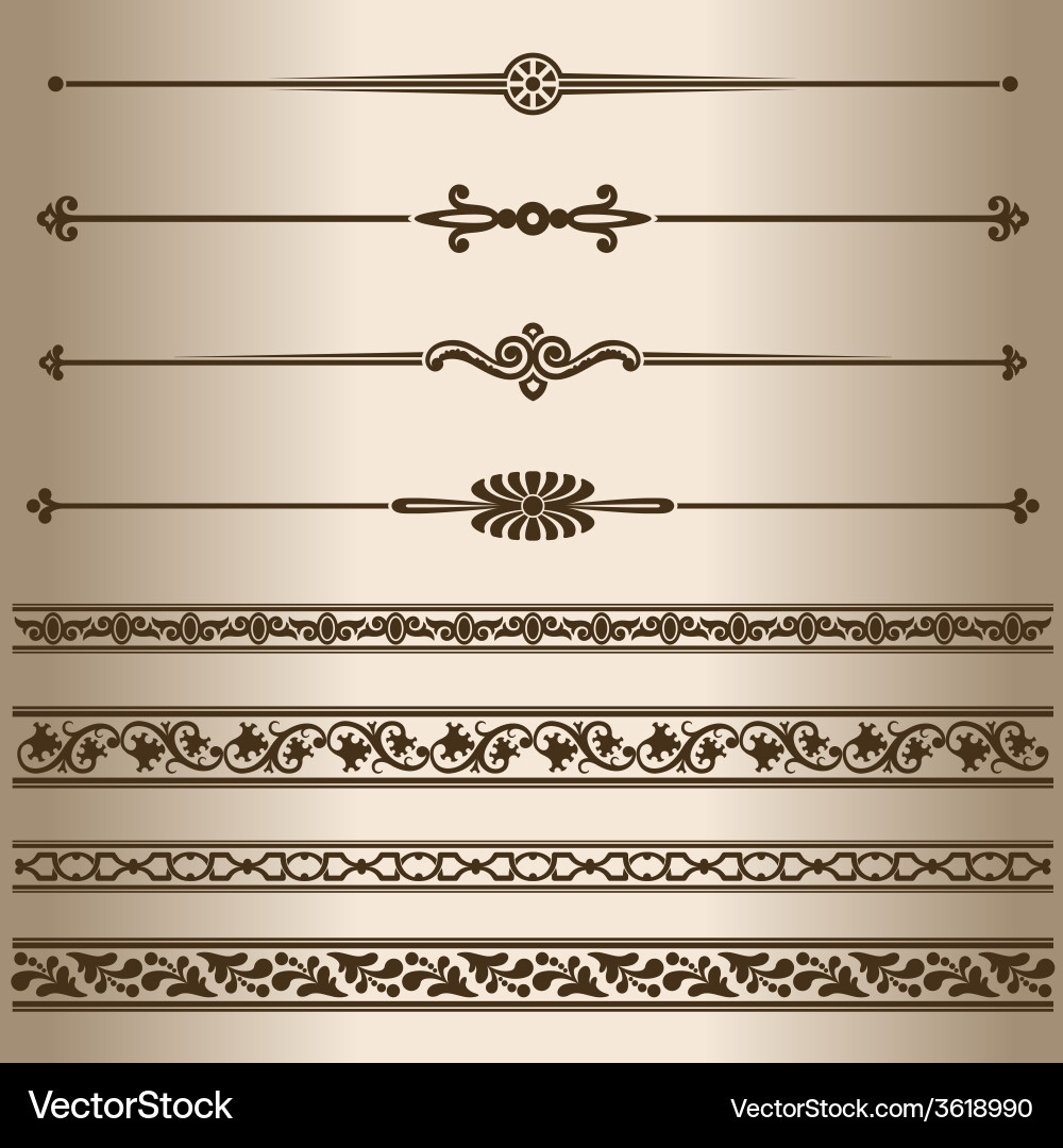 Decorative lines Royalty Free Vector Image - VectorStock