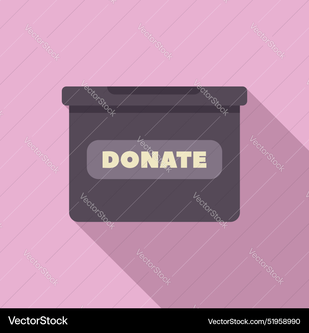 Donation box charity money container donating Vector Image