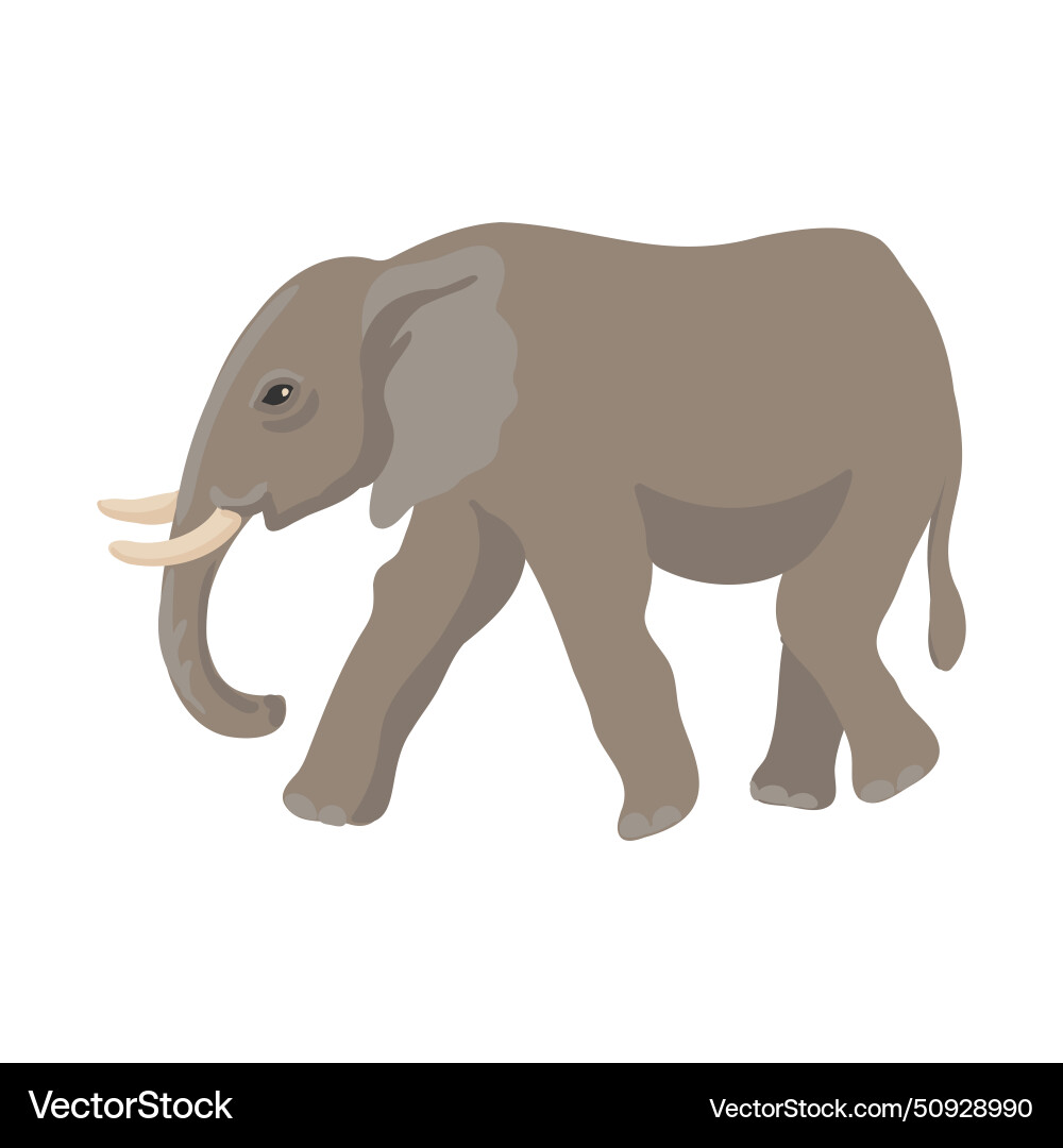 Drawing elephant cartoon animal Royalty Free Vector Image