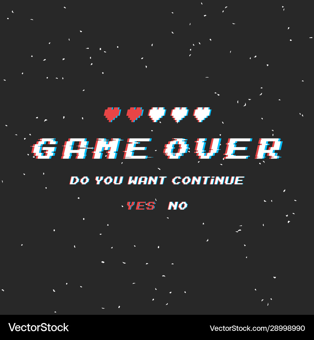Game over background Royalty Free Vector Image