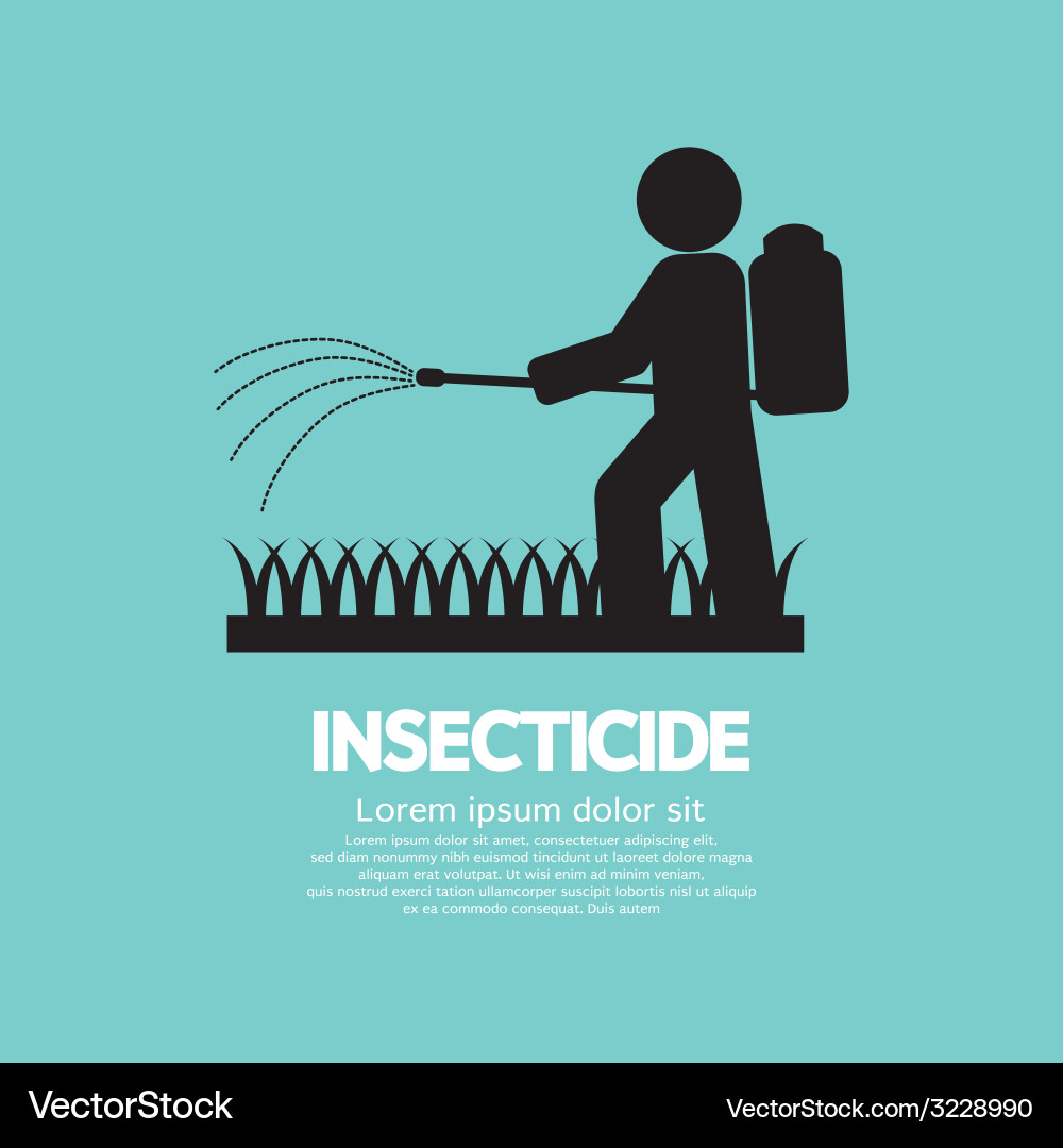 Human spraying insecticide Royalty Free Vector Image