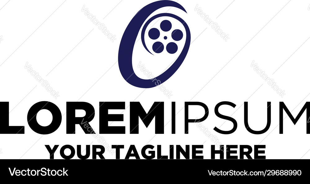 Letter o roll film Royalty Free Vector Image - VectorStock