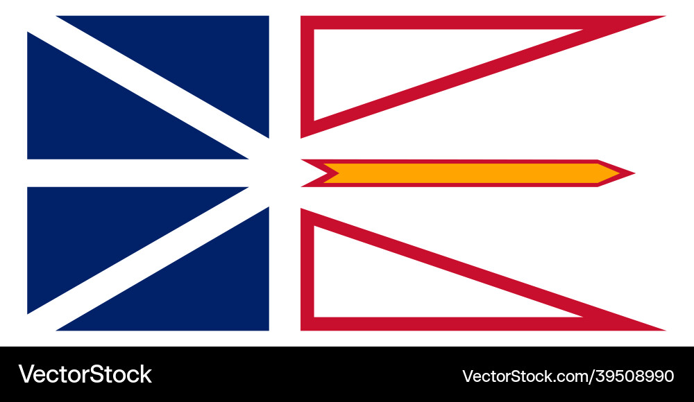 Newfoundland and labrador flag Royalty Free Vector Image