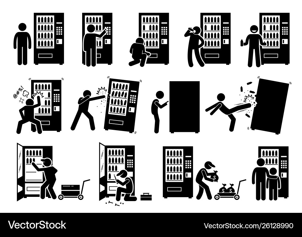 Angry Machine Vending Vector Images (28)