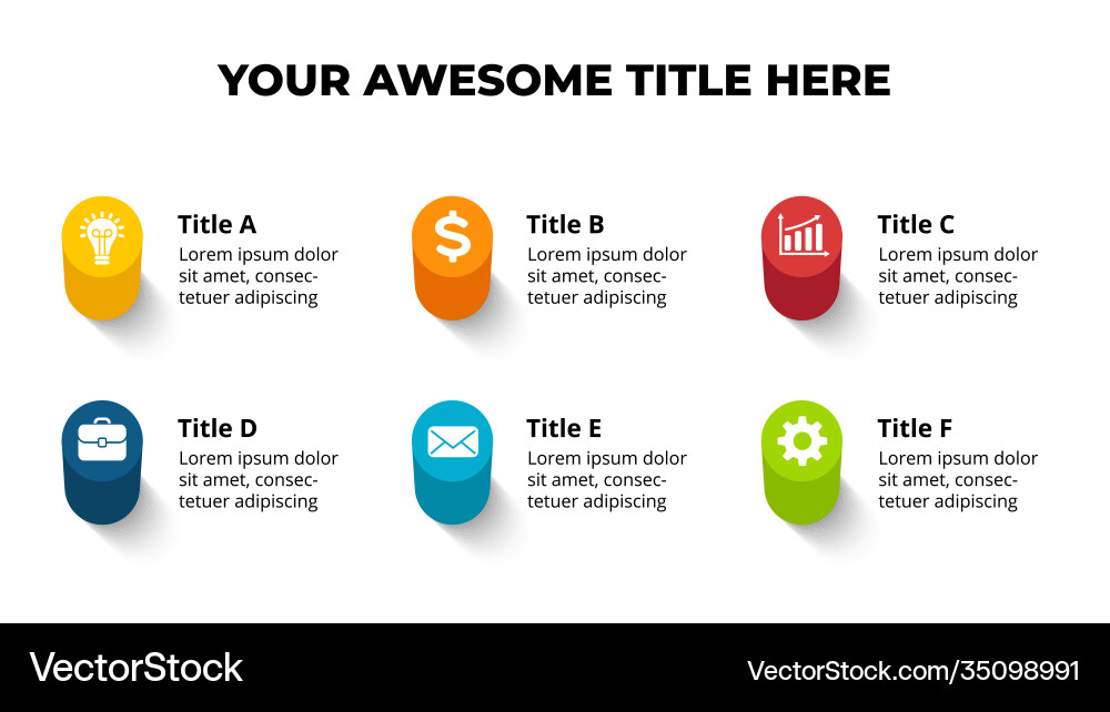 3d perspective infographic presentation Royalty Free Vector