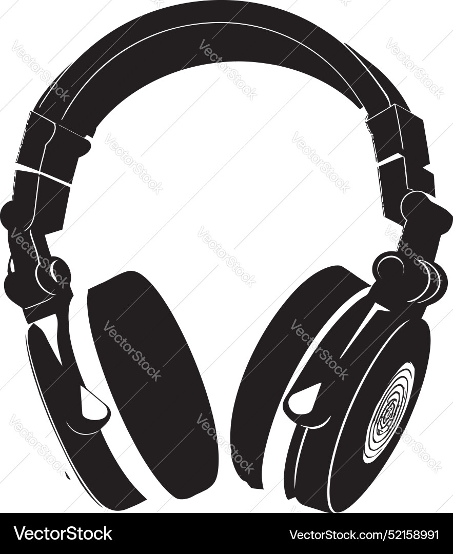 Acoustic anthem headphone icon rhythmic resonance Vector Image