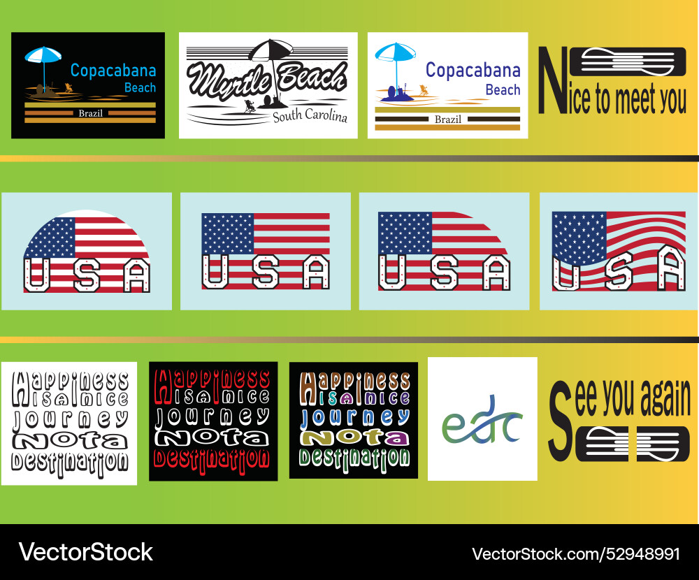 All in one t-shirt design part 1 Royalty Free Vector Image