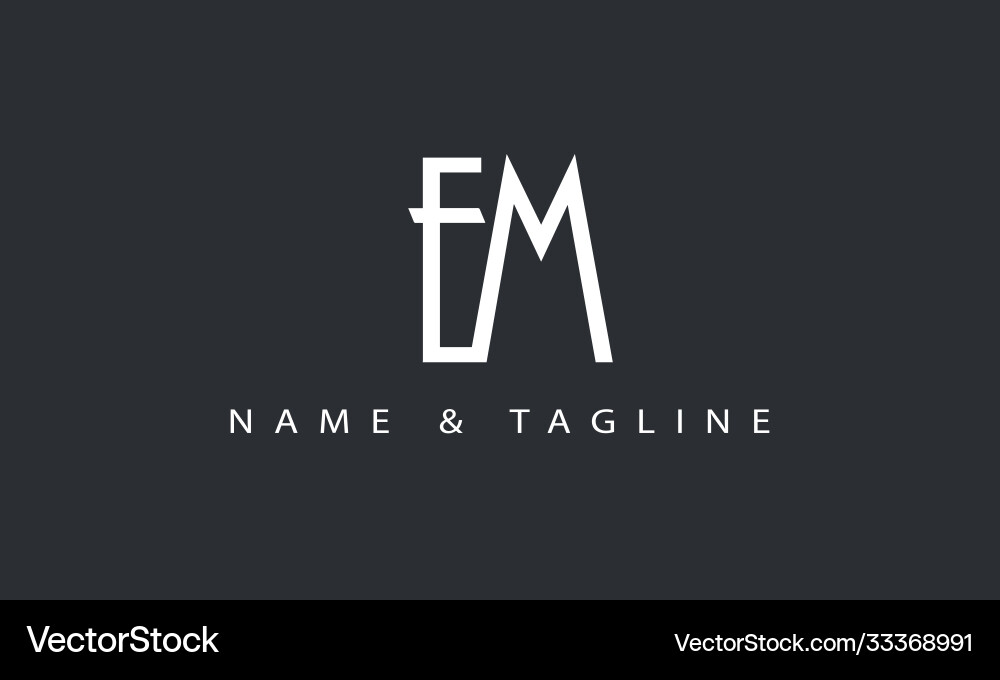 Alphabet Buchstaben Monogramm Icon Logo Emmee und m