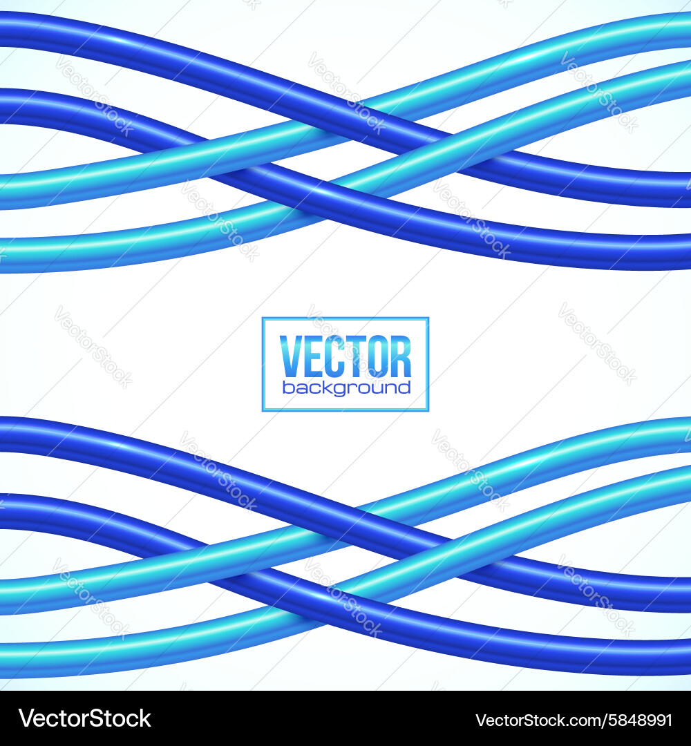Blue crossing cables on white background Vector Image