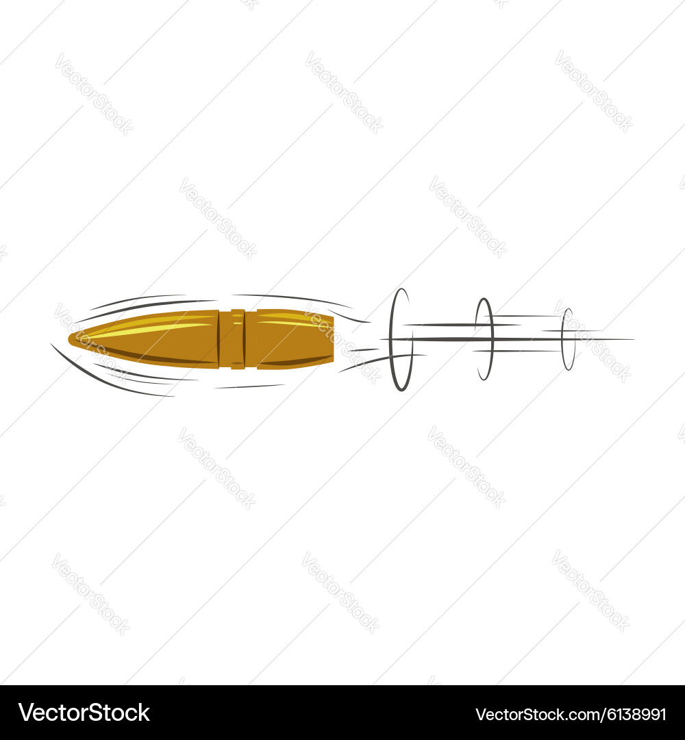 Bullet flying with high speed military danger Vector Image
