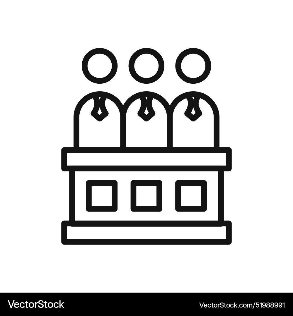 Committee board icon mark in filled style Vector Image