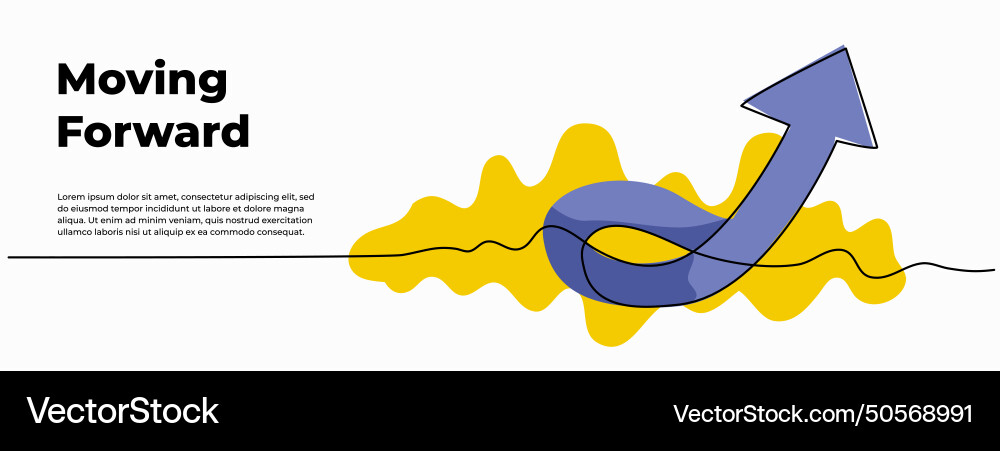 Continuous line design of arrow pointing up one Vector Image