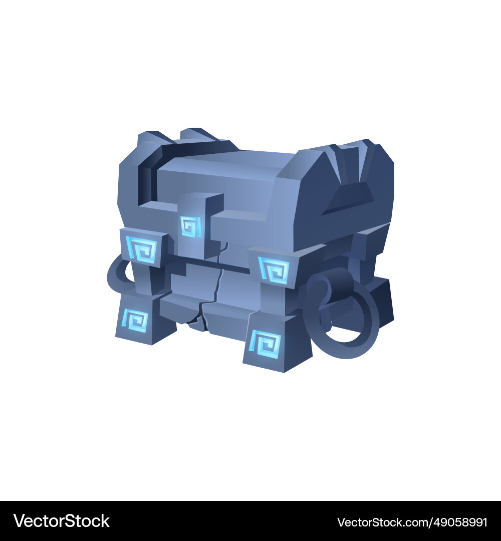 Futuristic cyberpunk style closed chest realistic Vector Image