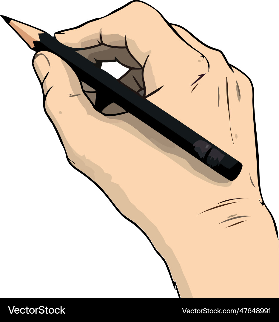 Hand Holding Pencil Up Clipart Hand Holding A Pencil PNG, Vector, PSD,