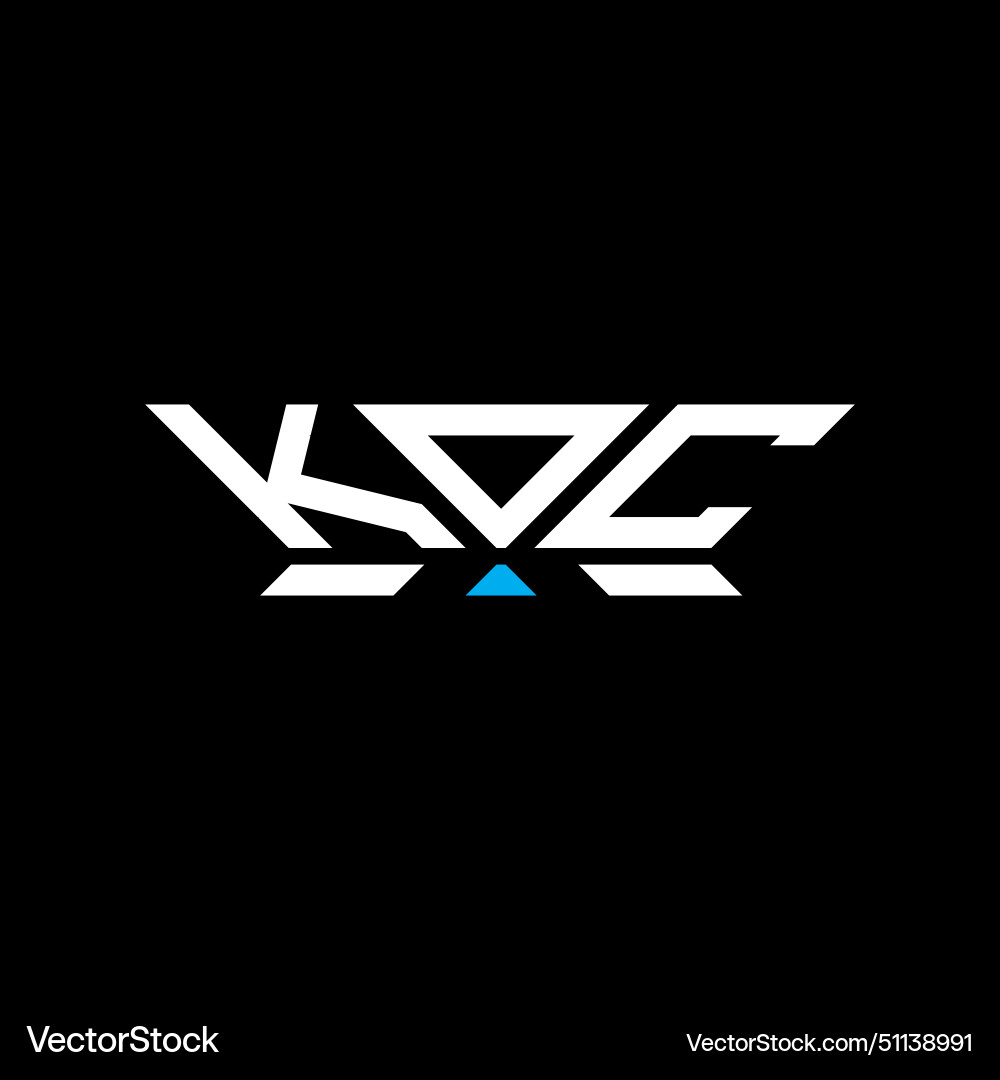 Koc letter logo design koc simple and modern logo Vector Image