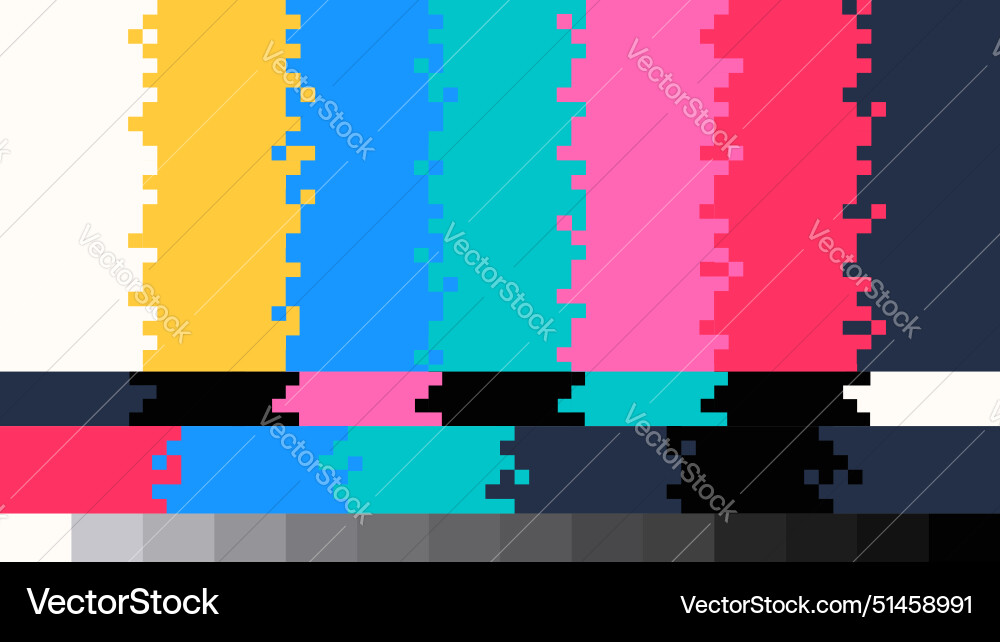 No signal color bars background template Vector Image