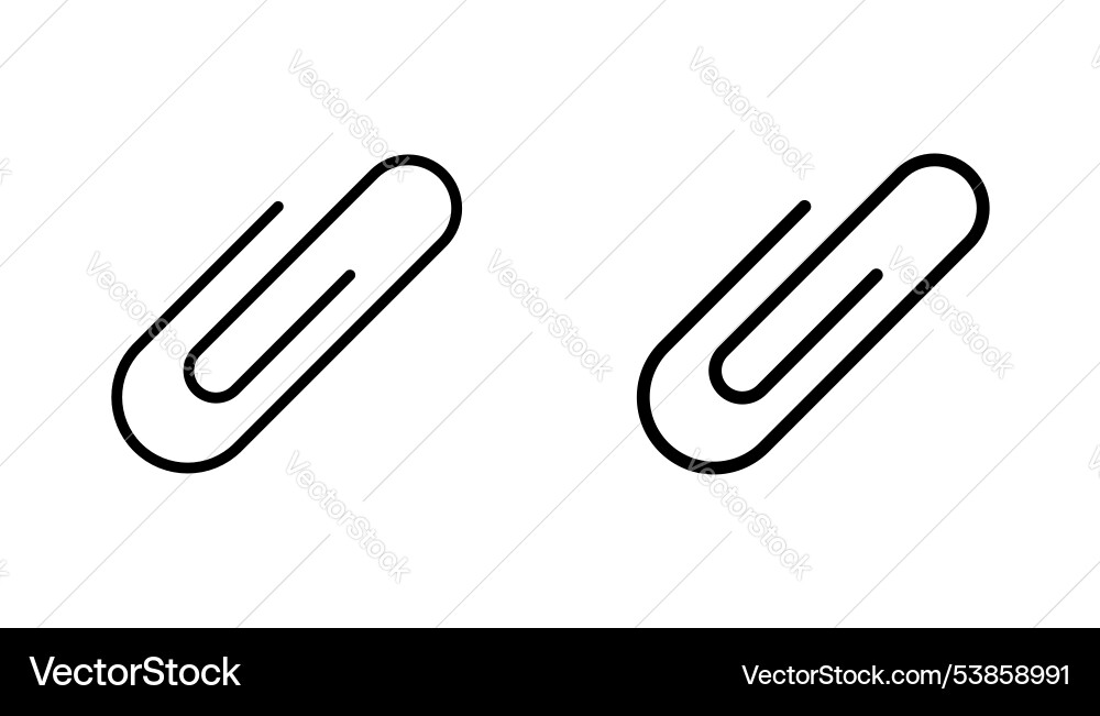 Paperclip Symbol Set Lizenzfreies Vektorbild