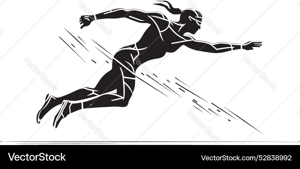 Aquatic agility symbolic swim emblem splash Vector Image