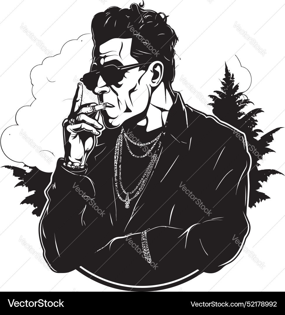 Blaze with class frenkesteins black cannabis Vector Image