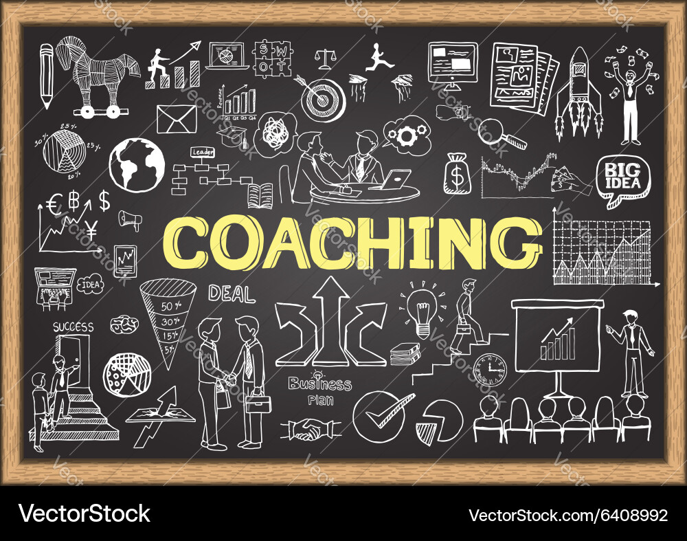 Coaching & Mentorship Icons Royalty Free Vector Image