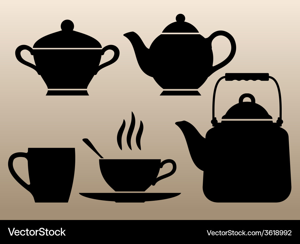 Crockery Royalty Free Vector Image - VectorStock