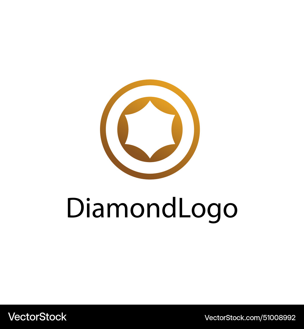 Diamond gem jewelry logo Royalty Free Vector Image