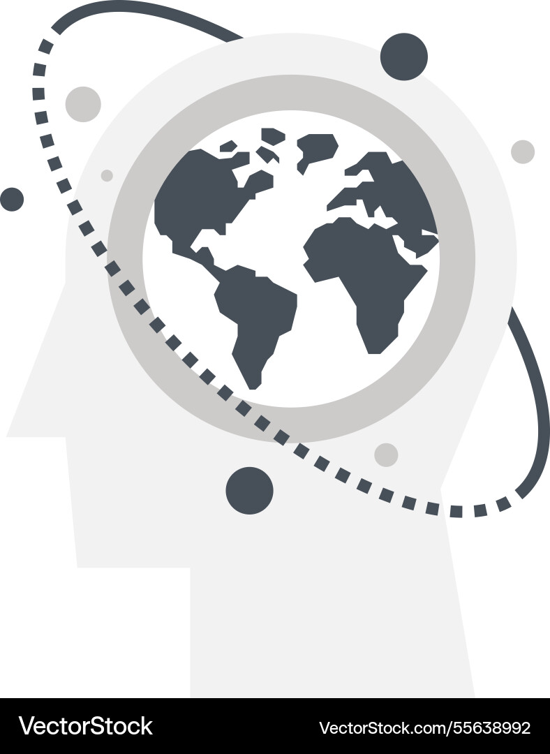 Discovery flat web icon concept Royalty Free Vector Image