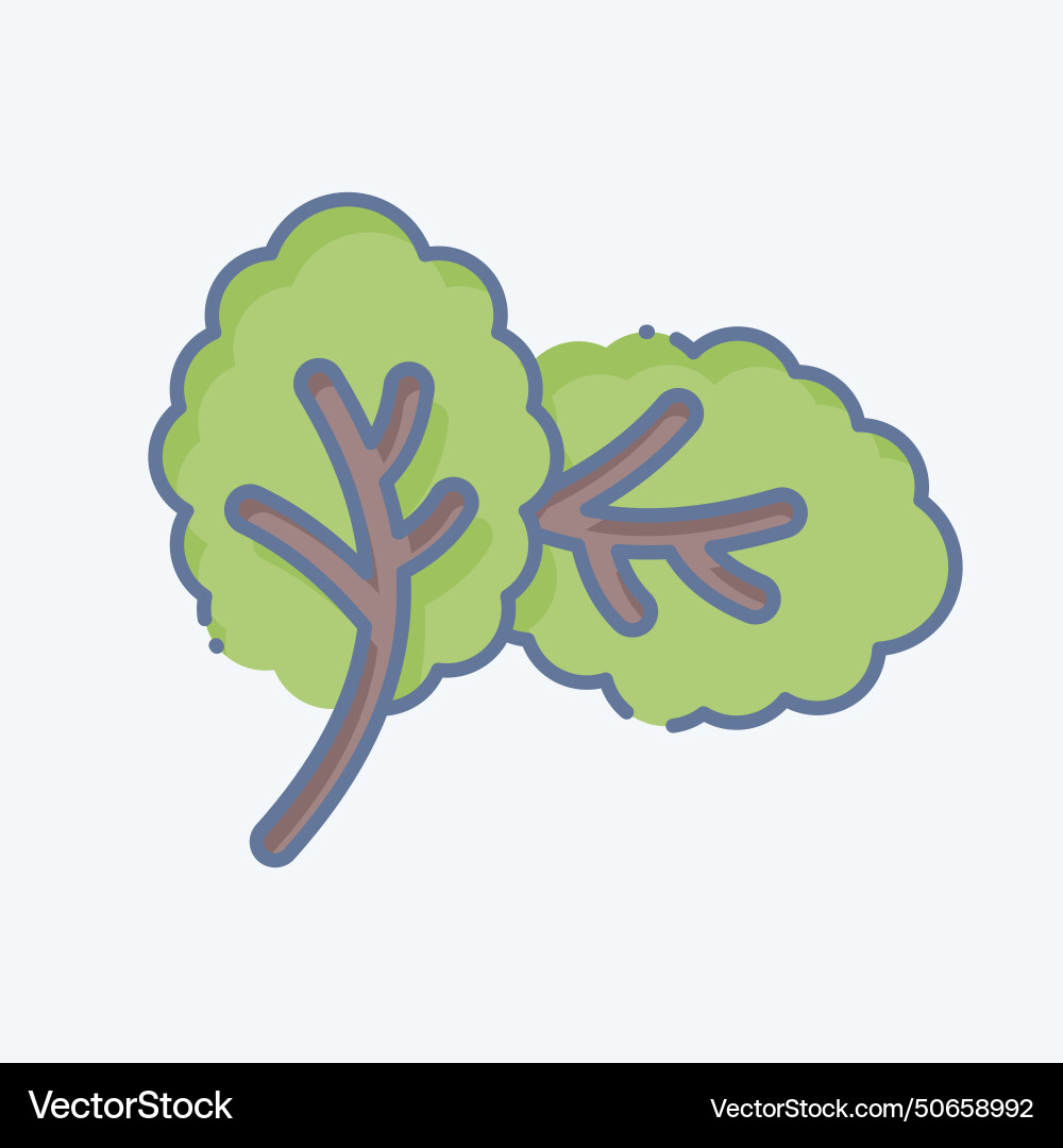 Icon mint related to spice symbol doodle style Vector Image
