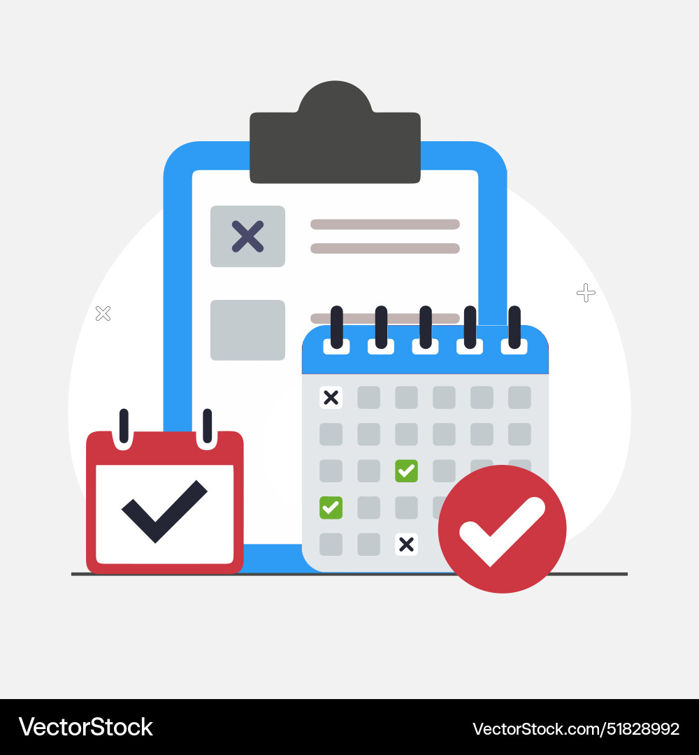 Schedule management icon Royalty Free Vector Image