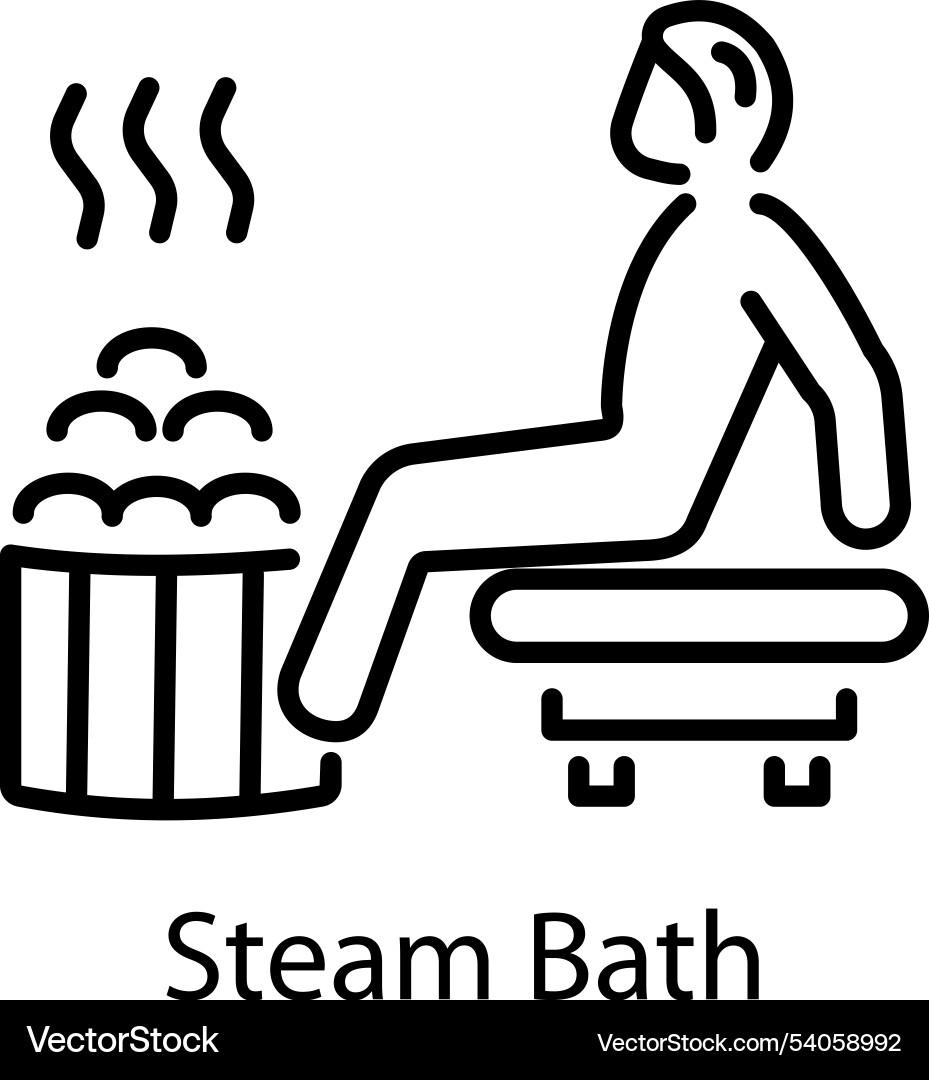 Steam bath Royalty Free Vector Image - VectorStock
