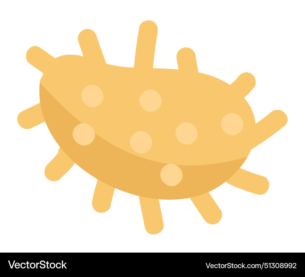 Virus bacteria in flat design microscopic Vector Image