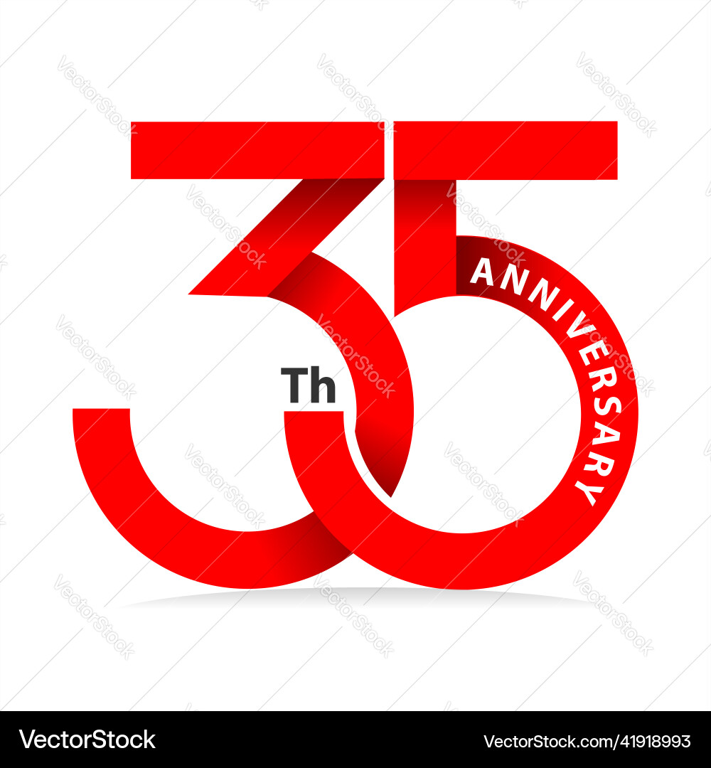 35th anniversary Royalty Free Vector Image - VectorStock